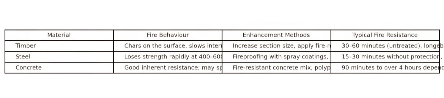 Fire Resistance of Structural Elements: Timber, Steel, and Concrete ...